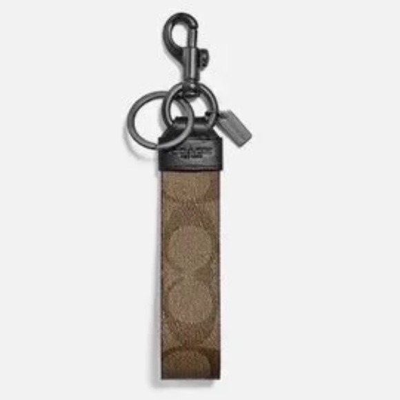 Coach | Accessories | Coach Signature C Monogram Large Leather Loop Key ...